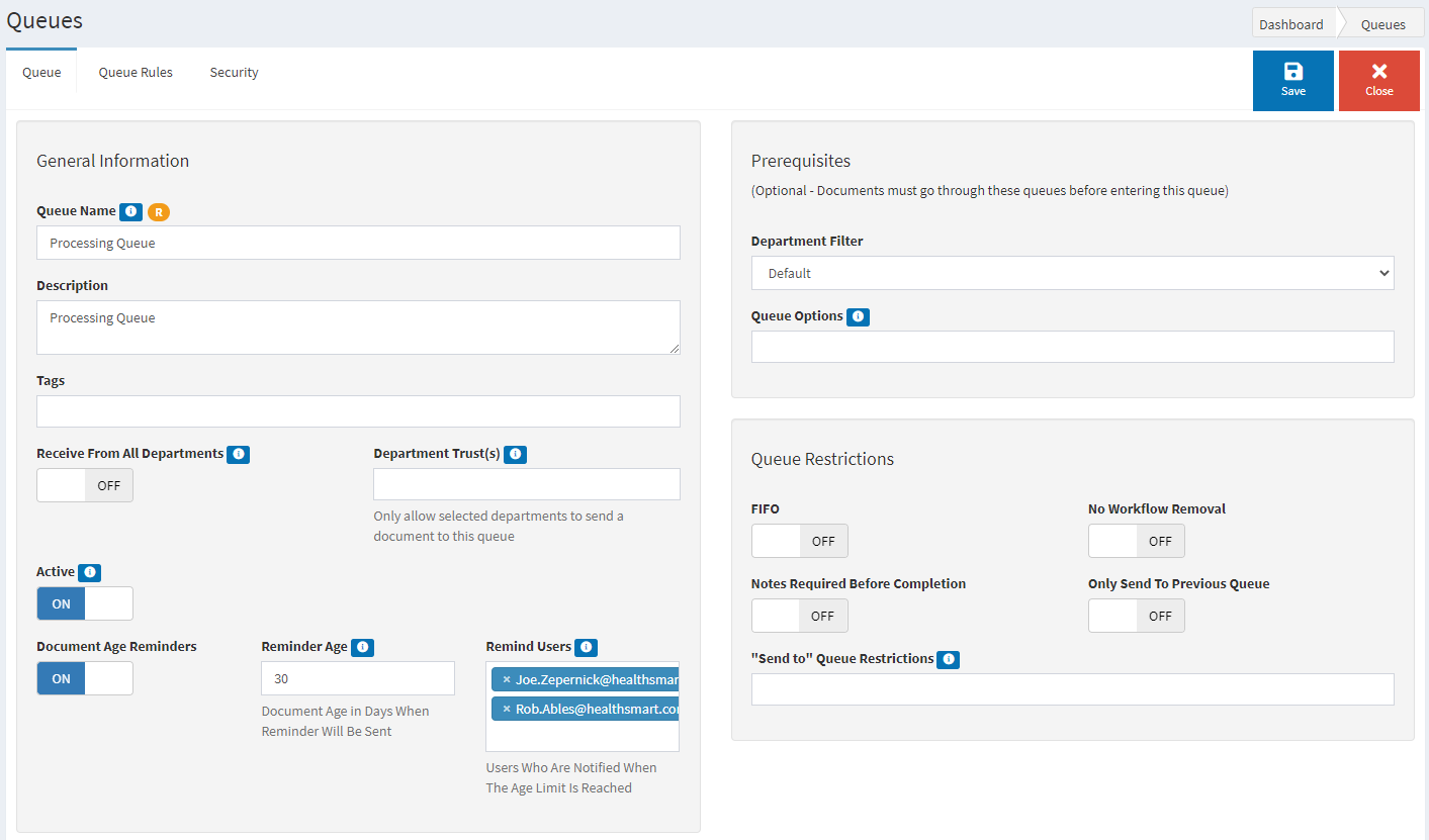 Queue - IWS Documentation - HealthSmart Confluence Documentation