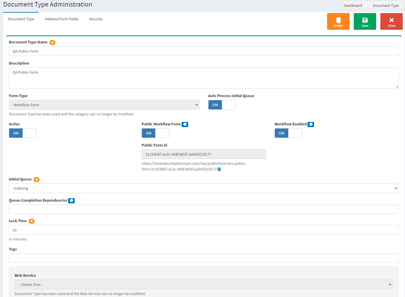 Document Type - IWS Documentation - HealthSmart Confluence Documentation